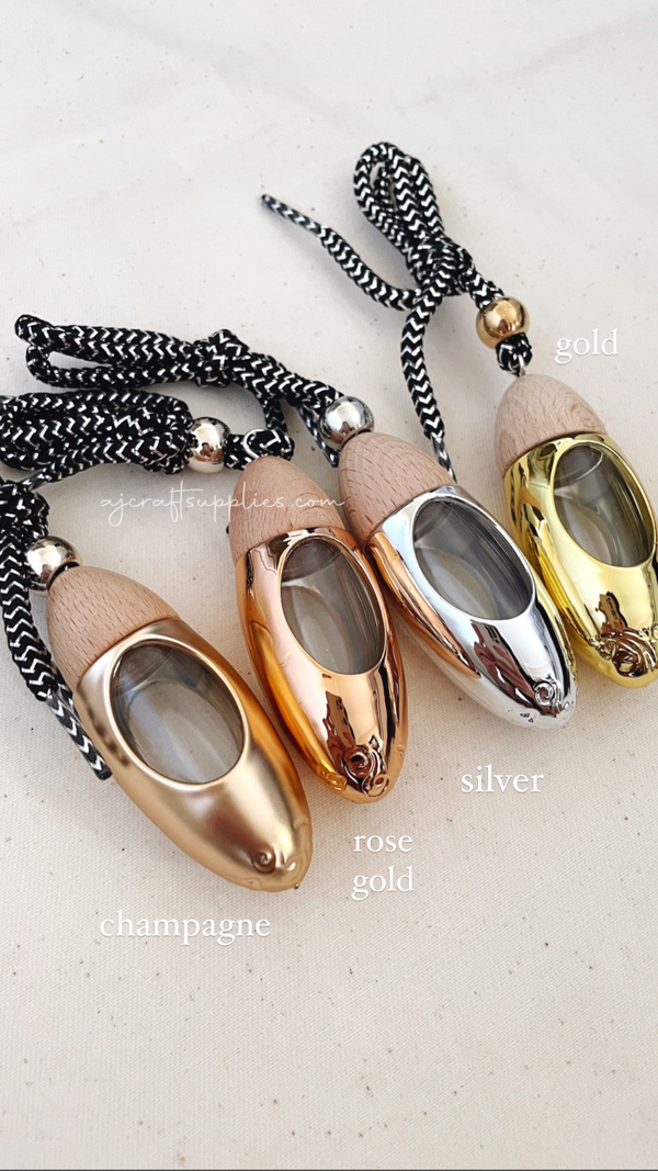 Hanging Bullet Diffuser Bottle - Champagne - Each - AJ Craft Supplies