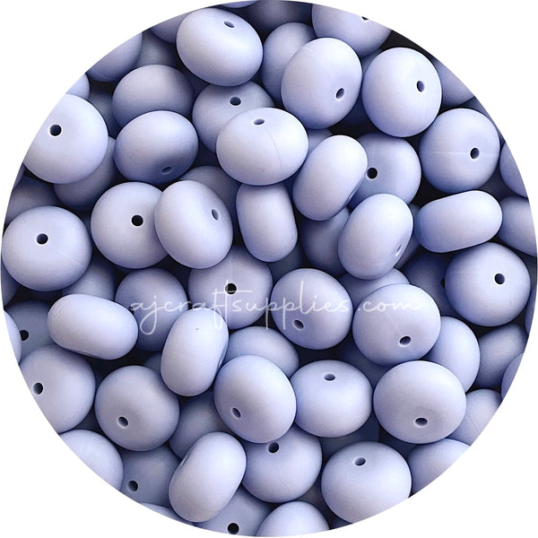 Powder Blue - 19mm Abacus Silicone Beads - 5 Beads - AJ Craft Supplies